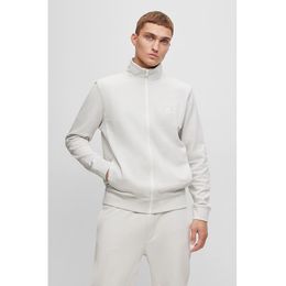 HUGO BOSS Fashion Sweatjacke in Hellgrau - 35% | Gr&ouml;&szlig;e XXL | Herren-sweatshirts-jacken