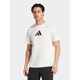 Adidas Funktionsshirt in Wei&szlig; - 34% | Gr&ouml;&szlig;e M | Herren-sportshirts