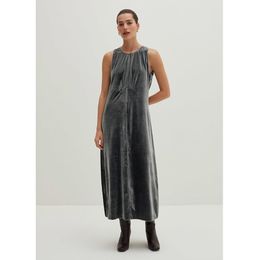 Stefanel Samtkleid in Anthrazit - 89% | Gr&ouml;&szlig;e 34 | Damen-kleider