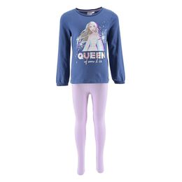 Disney Frozen 2tlg. Outfit "Frozen" in Blau/ Lila - 66% | Gr&ouml;&szlig;e 104 | Kinder-waesche