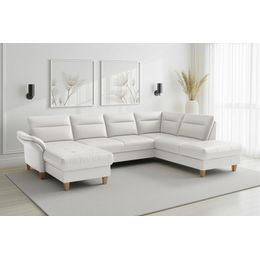Sit & More Wohnlandschaft SIT & MORE, B:292cm H:90cm T:212cmreinwei&szlig;, Sofas, "Pamela, U-Form, B: 292 cm, Leder"