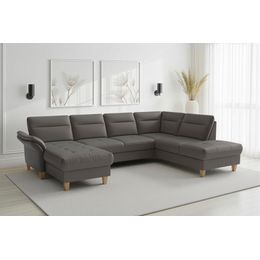 Sit & More Wohnlandschaft SIT & MORE, B:292cm H:90cm T:212cmmocca, Sofas, "Pamela, U-Form, B: 292 cm, Leder"