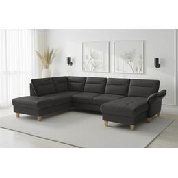 Sit & More Wohnlandschaft SIT & MORE, B:292cm H:90cm T:212cmschwarz, Sofas, "Pamela, U-Form, B: 292 cm, Leder"