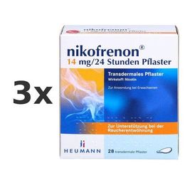 3x Nikofrenon 14 mg/24 Stunden Pflaster transdermal 28 St
