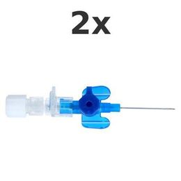 B.Braun 2x Vasofix Safety Kan&uuml;le 22 G 0,9x25 mm blau 1 St