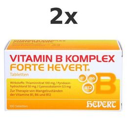 2x Vitamin B Komplex forte Hevert Tabletten Set 100 St