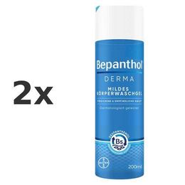 BAYER 2x Bepanthol Derma mildes K&ouml;rperwaschgel 200 ml