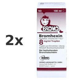 2x Bromhexin HERMES Arzneimittel 8 mg/ml Tropfen 100 ml
