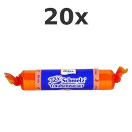 20x Soldan Tex Schmelz Traubenzucker Pfirsich Rolle 33 g