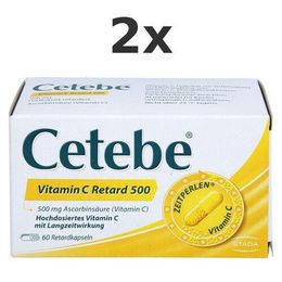 STADA 2x Cetebe Vitamin C Retardkapseln 500 mg 60 St