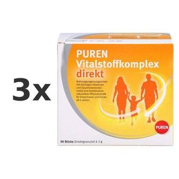 3x Puren Vitalstoffkomplex direkt Granulat 30 St