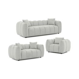 S-STYLE Polstergarnitur 3+2+1 Nubira grau Ma&szlig;e (cm): B: 228 H: 69 &raquo; H&ouml;ffner
