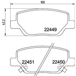 DON Bremsbelagsatz, Scheibenbremse pcp1910 f&uuml;r Fiat