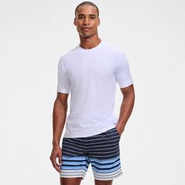 LANDS' END Badeshorts mit Hydroliner f&uuml;r Herren, 18 cm, Herren, size: regular, Blau, by Lands' End