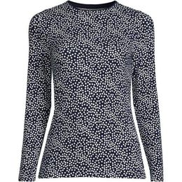 LANDS' END Shirt aus Baumwolle/Modal-Mix mit Rundausschnitt, Damen,  Blau, Elasthan/Baumwolle Modal, by Lands' End