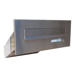 Edelstahl Mauerdurchwurf Briefkasten mit Klingel - D-041
