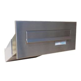 Edelstahl Mauerdurchwurf Briefkasten - T: 23-38 cm - D-041
