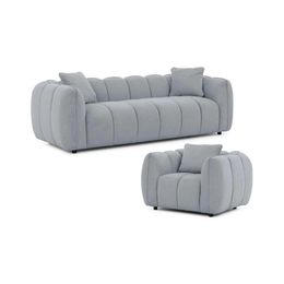 S-STYLE Polstergarnitur 3+1 Nubira grau Ma&szlig;e (cm): B: 228 H: 69 &raquo; H&ouml;ffner