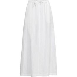 LANDS' END Leinen-Midirock, Damen,  Wei&szlig;, Leinen, by Lands' End
