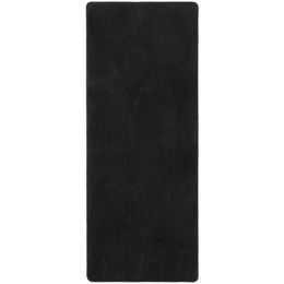 Hanse Home L&auml;ufer Fancy, Schwarz, Kunststoff, Uni, rechteckig, 80x200 cm, in verschiedenen Gr&ouml;&szlig;en erh&auml;ltlich, stuhlrollengeeignet, pflegeleicht, strapazierf&auml;hig, Teppiche & B&ouml;den, Teppiche, Teppichl&auml;ufer