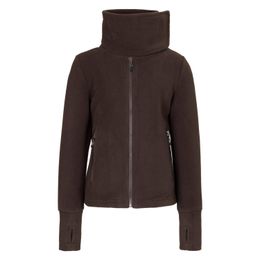 Black Forest kids Fleecejacke mit Stehkragen braun Damen 122/128