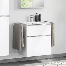 evineo ineo4 Unterschrank B: 60 cm, 2 Ausz&uuml;ge, mit Griff, f&uuml;r evineo ineo Waschtisch,, BE0200WH,