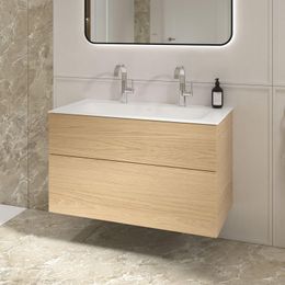 Villeroy & Boch Villeroy & Boch Somera Schrank mit Doppelwaschtisch, 2 Ausz&uuml;ge, 5A72A1RW+B80600VJ,