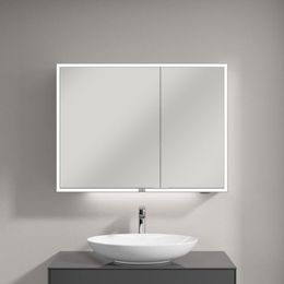 Villeroy & Boch Villeroy & Boch Embrace Schrank mit Loop & Friends Waschtisch, mit Spiegelschrank My View Now, 4A4801R1+A95600FP+A4551000, My View Now