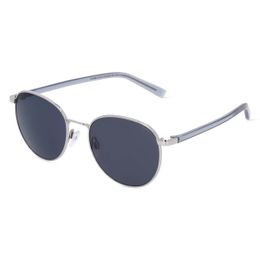 Esprit 40065 | Unisex-Sonnenbrille | Fassung: Vollrand, Rund, Metall, Silber Gl&auml;nzend | Glasfarbe: Grau