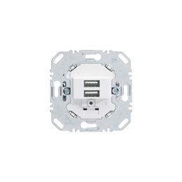 Berker USB Ladesteckdose 230V 2fach 3A polarwei&szlig; 260209)