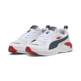 Puma Jungen Sneaker "X-Ray 4 Sneakers Jugendliche", Gr. 37,5wei&szlig; evening blau for all time rot, Obermaterial: Textil, Synthetik. Futter: Textil.