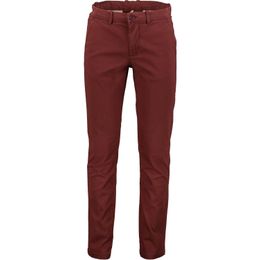LINDBERGH Herren Chinos "Chinos Slim Fit", rot, Gr. 33, unifarben, Obermaterial: 98% Baumwolle, 2% Elasthan, Hosen