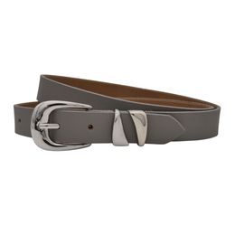 AnnaMatoni Damen Lederg&uuml;rtel "AnnaMatoni AnnaMatoni Damen Lederg&uuml;rtel 2,5 cm breit mit"grau 730, Gr. 95, 100% Leder, G&uuml;rtel