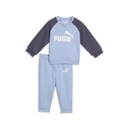 Puma Jungen Jogginganzug "Minicats Essentials Raglan Crew Set Kinder"chambray blau, Gr. 74, Obermaterial: 32% Polyester, 68% Baumwolle. Rippe: 97%