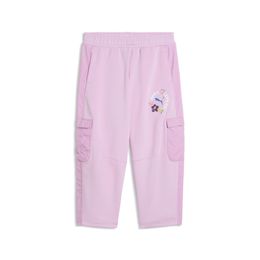 Puma M&auml;dchen Sporthose "Puma x DORA THE EXPLORER T7 Relaxed Barrel-Hose. M&auml;dchen"mauve glow pink, Gr. 110, bedruckt, Obermaterial: 89% Polyester, 11%