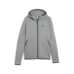 Puma Herren Sweatjacke "PumaTECH Elevated Slim Kapuzenjacke Herren", grau, Gr. XS, Obermaterial: 77% Baumwolle, 23% Polyester. Taschenfutter: 100%