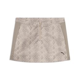 Puma Damen Jerseyrock "T7 Snake Print Rock Damen"mouse gray beige, Gr. XS, Obermaterial: 58% Polyester, 42% Elastomultiester. Einsatz: 58% Polyester,