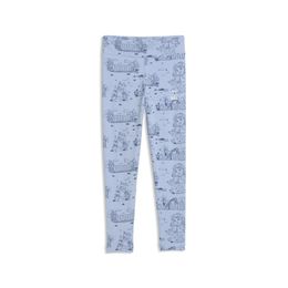 Puma M&auml;dchen Leggings "Puma x DORA THE EXPLORER Leggings mit Print M&auml;dchen"chambray blau, Gr. 110, bedruckt, Obermaterial: 6% Elasthan, 94%