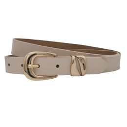 AnnaMatoni Damen Lederg&uuml;rtel "AnnaMatoni AnnaMatoni Damen Lederg&uuml;rtel 2,5 cm breit mit"sand 105, Gr. 80, 100% Leder, G&uuml;rtel