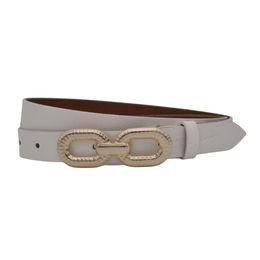 AnnaMatoni Damen Lederg&uuml;rtel "AnnaMatoni AnnaMatoni Damen G&uuml;rtel aus Echtleder mit Moderner"wei&szlig; 100, Gr. 110, 100% Leder, G&uuml;rtel