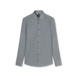 OLYMP Herren Businesshemd "OLYMP Luxor 24/Seven, Modern Fit, New Kent"grau, gr&uuml;n, Gr. 42, 92% Baumwolle, 8% Elasthan, Hemden