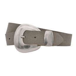 AnnaMatoni Damen Lederg&uuml;rtel "AnnaMatoni AnnaMatoni Damen Lederg&uuml;rtel mit dekorativer"grau710, Gr. 95, 100% Leder, G&uuml;rtel