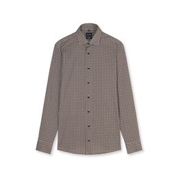 OLYMP Herren Businesshemd "OLYMP Luxor 24/Seven, Modern Fit, New Kent"braun, Gr. 44, 92% Baumwolle, 8% Elasthan, Hemden