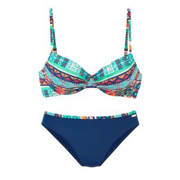 Buffalo Damen B&uuml;gel-Bikini, bunt, Gr. 38, bedruckt, Obermaterial: 79% Polyamid, 21% Elasthan. Obermaterial 2: 86% Polyamid, 14% Elasthan. Futter:
