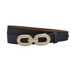 AnnaMatoni Damen Lederg&uuml;rtel "AnnaMatoni AnnaMatoni Damen G&uuml;rtel aus Echtleder mit Moderner"marine 490, Gr. 85, 100% Leder, G&uuml;rtel