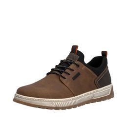 Rieker Herren Slip-On Sneaker, Gr. 46braun, Lederimitat, Schuhe, Freizeitschuh, Halbschuh, Slipper mit TEX-Membrane