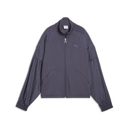Puma Damen Trainingsjacke "HER Relaxed Full-Zip Jacke Damen"inky depths gray, Gr. M, Obermaterial: 5% Elasthan, 10% Viskose, 38% Baumwolle, 47%