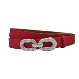 AnnaMatoni Damen Lederg&uuml;rtel "AnnaMatoni AnnaMatoni Damen G&uuml;rtel aus Echtleder mit Moderner"rot 350, Gr. 90, 100% Leder, G&uuml;rtel