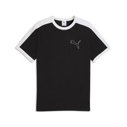Puma Herren T-Shirt "T7 Love Of The Cat Ringer T-Shirt Herren"schwarz, Gr. M, Obermaterial: 100% Baumwolle. Rippe: 20% Polyester, 80% Baumwolle,