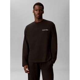 Herren Pyjamaoberteil, Calvin Klein Underwear, Gr. Sschwarz, Jersey, Obermaterial: 100% Baumwolle, unifarben, Shirts, Schlafshirt, Regular Fit, reine